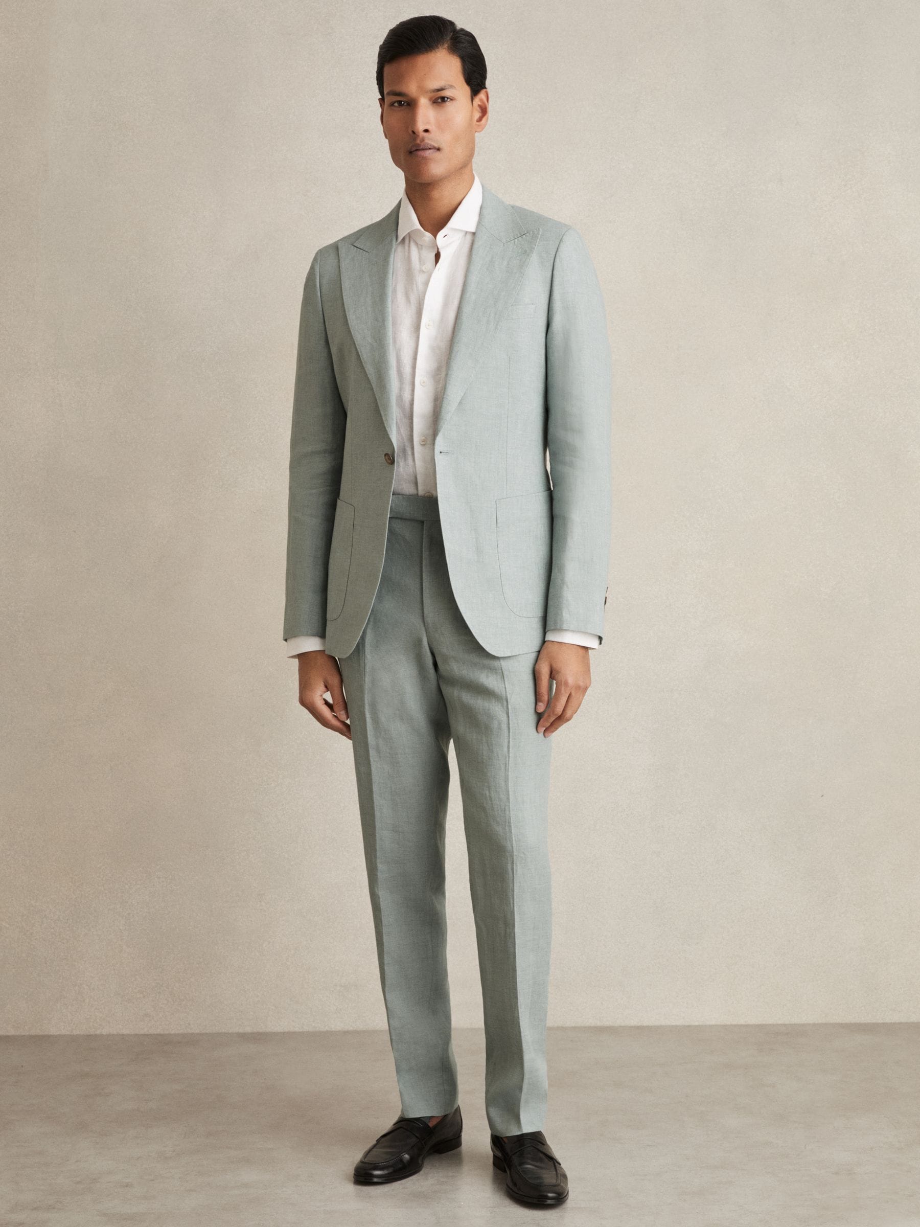 REISS Warner Linen Slim-Fit Suit Trousers